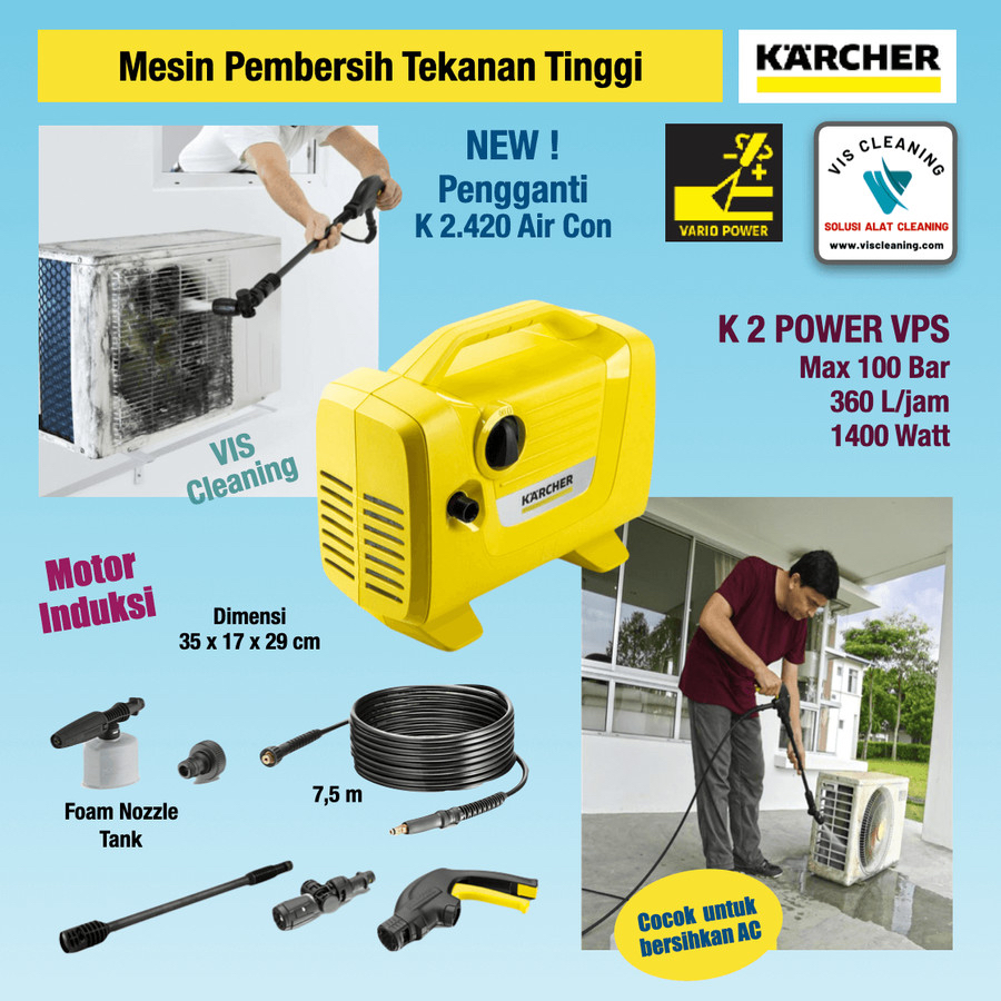 Jual High Pressure Cleaner KARCHER K 2 / K2 Power VPS (100 Bar) Jet Cleaner | Shopee Indonesia