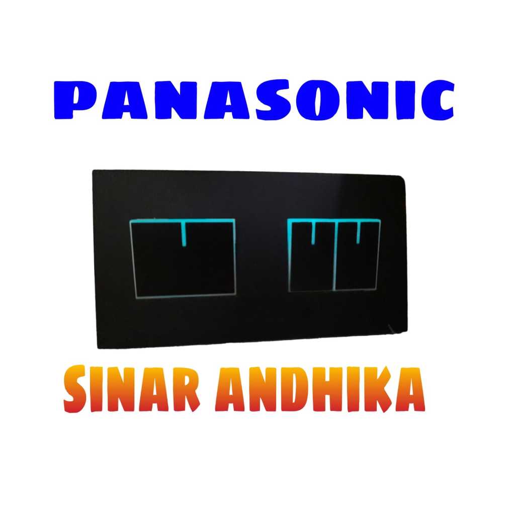 Jual Saklar Lebar Hotel Panasonic+Saklar Seri Kecil Hitam Wesj78049B ...
