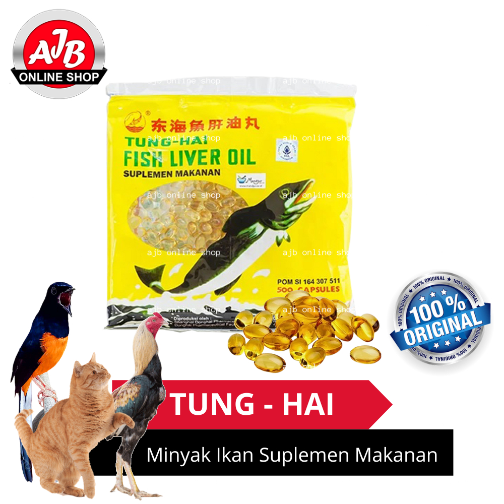Jual MINYAK IKAN TUNGHAI Fish Liver Oil Tung-Hai 500 Capsules Tung hay ...