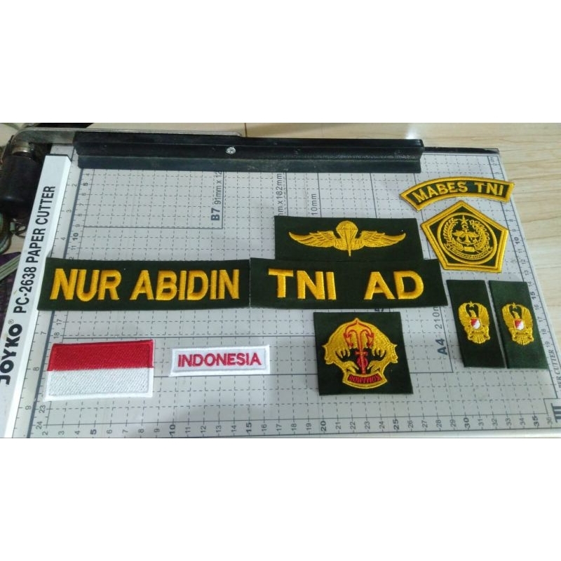 Jual Bordir/ Brevet/ Papan Nama/ Wing / Atribut PDL TNI AD | Shopee Indonesia