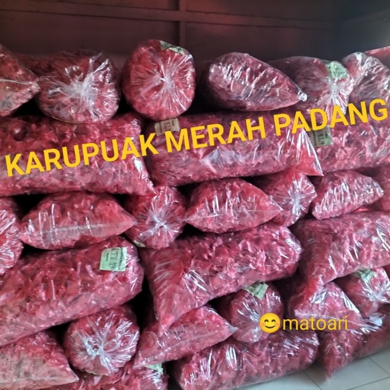 Jual KERUPUK MERAH Asli Padang mentah 1000gr (1kg) | Shopee Indonesia