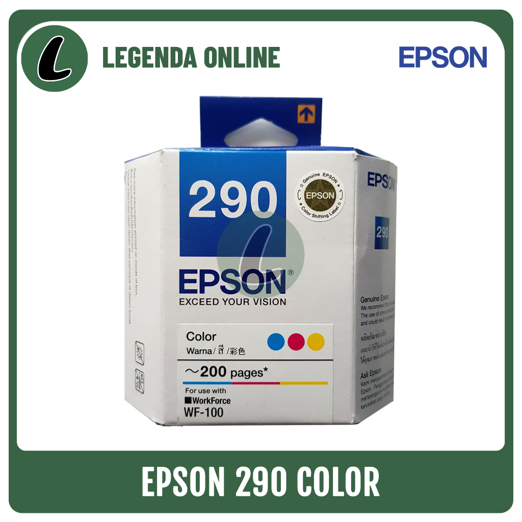 Jual Cartridge Epson 290 Color Tinta Original (untuk WF-100 WF100 ...