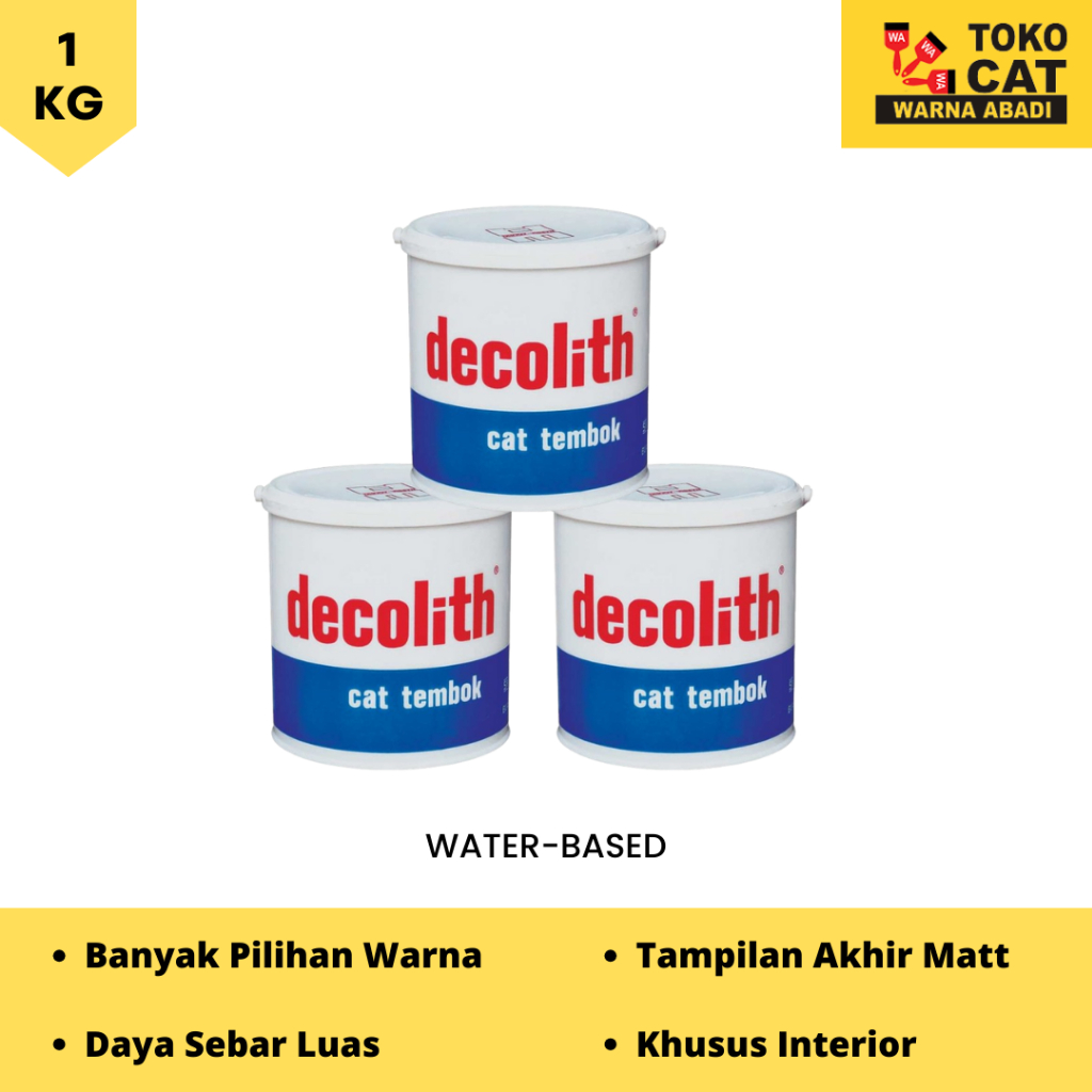 Jual Cat Tembok Interior Decolith 1 Kg | Shopee Indonesia