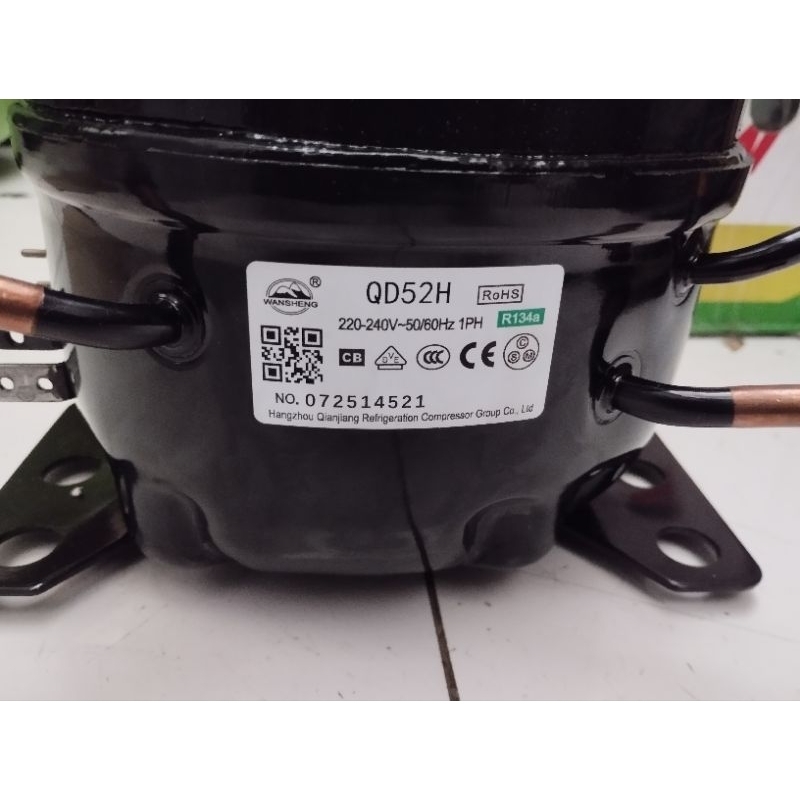 Jual KOMPRESOR KULKAS 2 PINTU UKURAN 1/6 PK KODE QD52H BARANG ORIGINAL ...