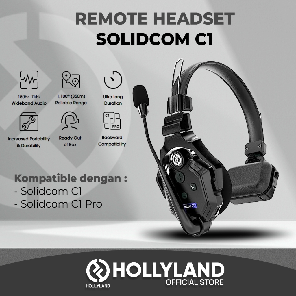 Jual Hollyland Solidcom C1 Master/ Remote Headset Wireless Intercom ...