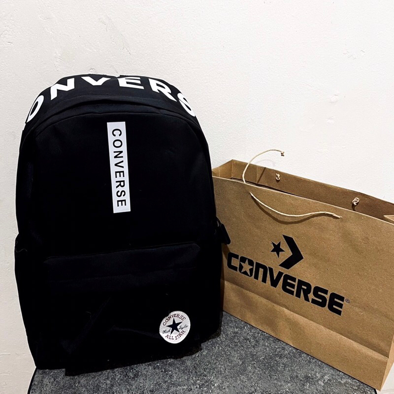 Jual TAS RANSEL/ BACKPACK CONVERSE CHUCK TAYLOR ALLSTAR FULLTAG BLACK ...