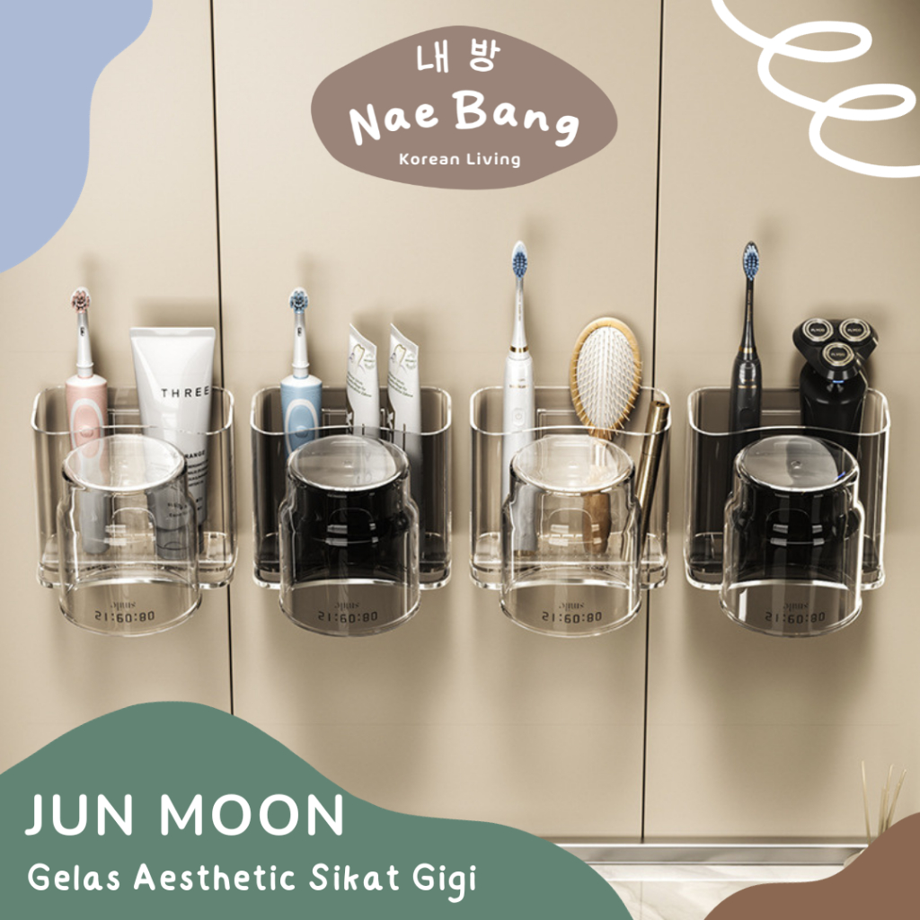 Jual NAE BANGJUN MOON Tempat Simpan Peralatan Toilet Transparan Wadah ...
