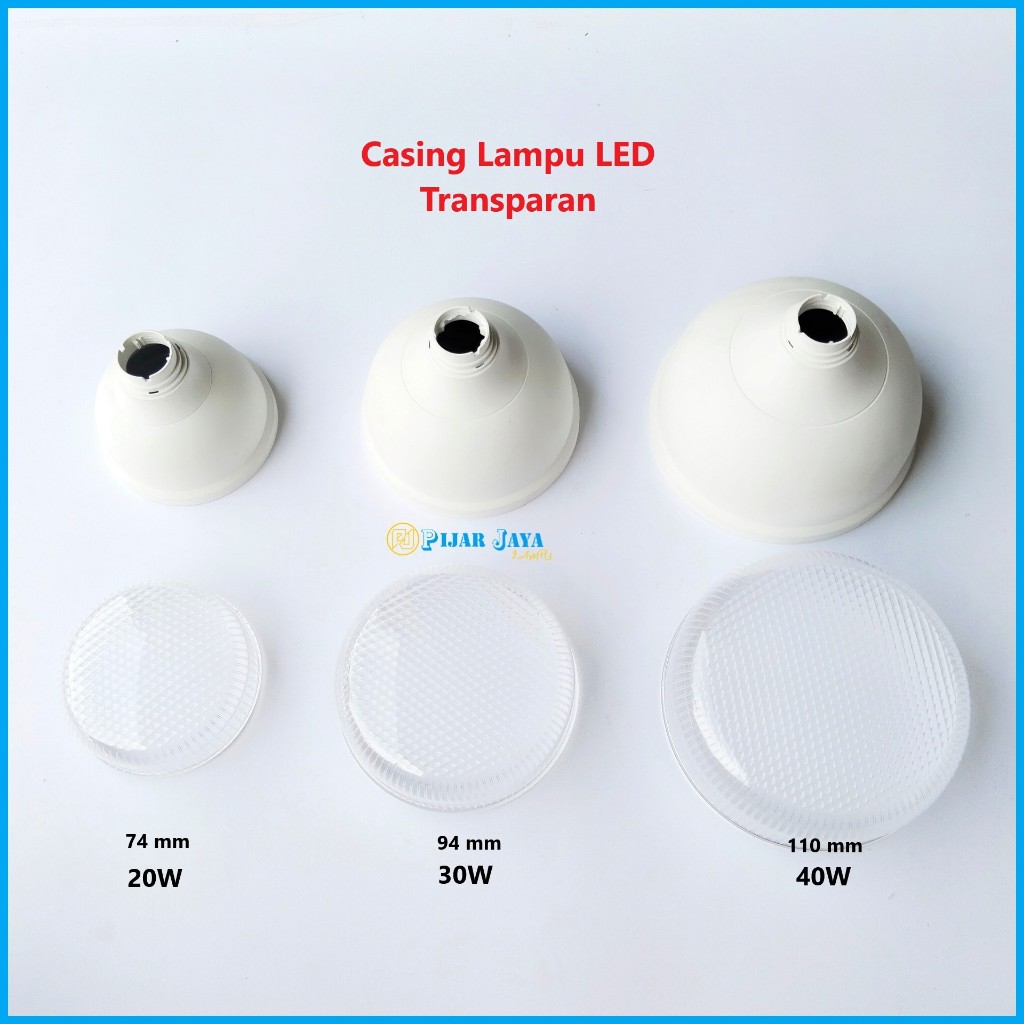Jual Casing Lampu LED Transparan 20 30 40 Watt Kap Cover Lampu ...