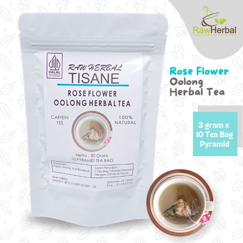 Jual Rose Flower Oolong Herbal Tea / Tea Bag Pyramid 3gr x 10 Tea Bag ...