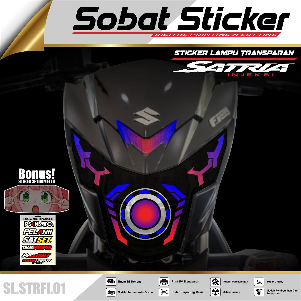 Jual Stiker Lampu Satria FU Injeksi FI / SB Sobat Sticker Lampu ...