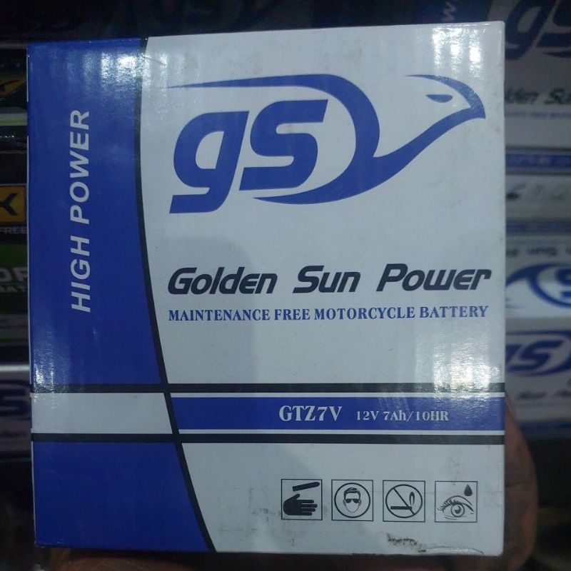 Jual AKI GS GOLDEN SUN POWER GTZ7S 12V 7AH 10HR VARIO125 150 160 ...