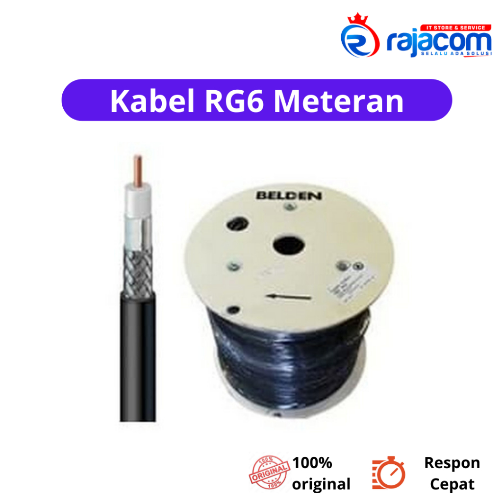 Jual Kabel antena RG6 BELDEN / COAXIAL RG6 BELDEN METERAN / POTONGAN / ECER | Shopee Indonesia