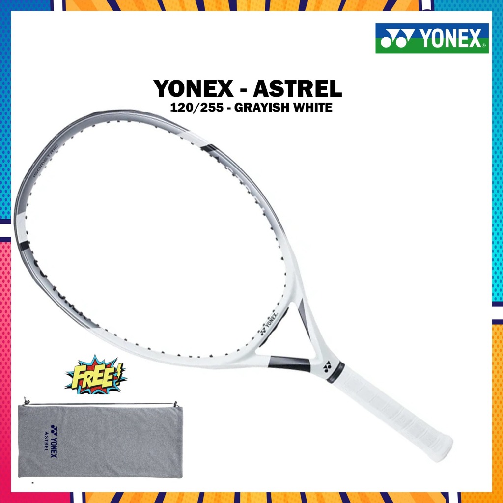 Jual Raket Tenis Tennis Yonex Astrel 120 255gr 2024 Graylish White ...