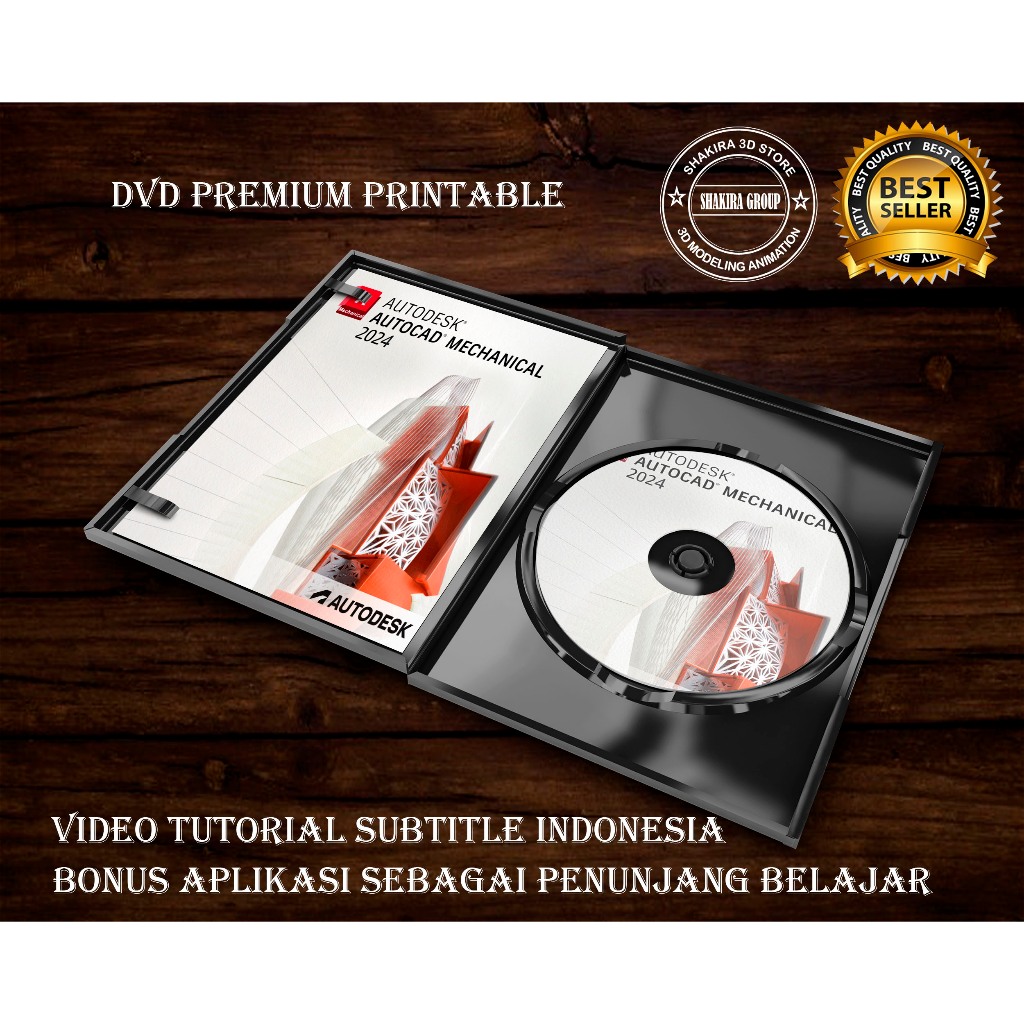 Jual DVD AutoCAD Mechanical 2024 Video Tutorial Mastering SUBTITLE ...