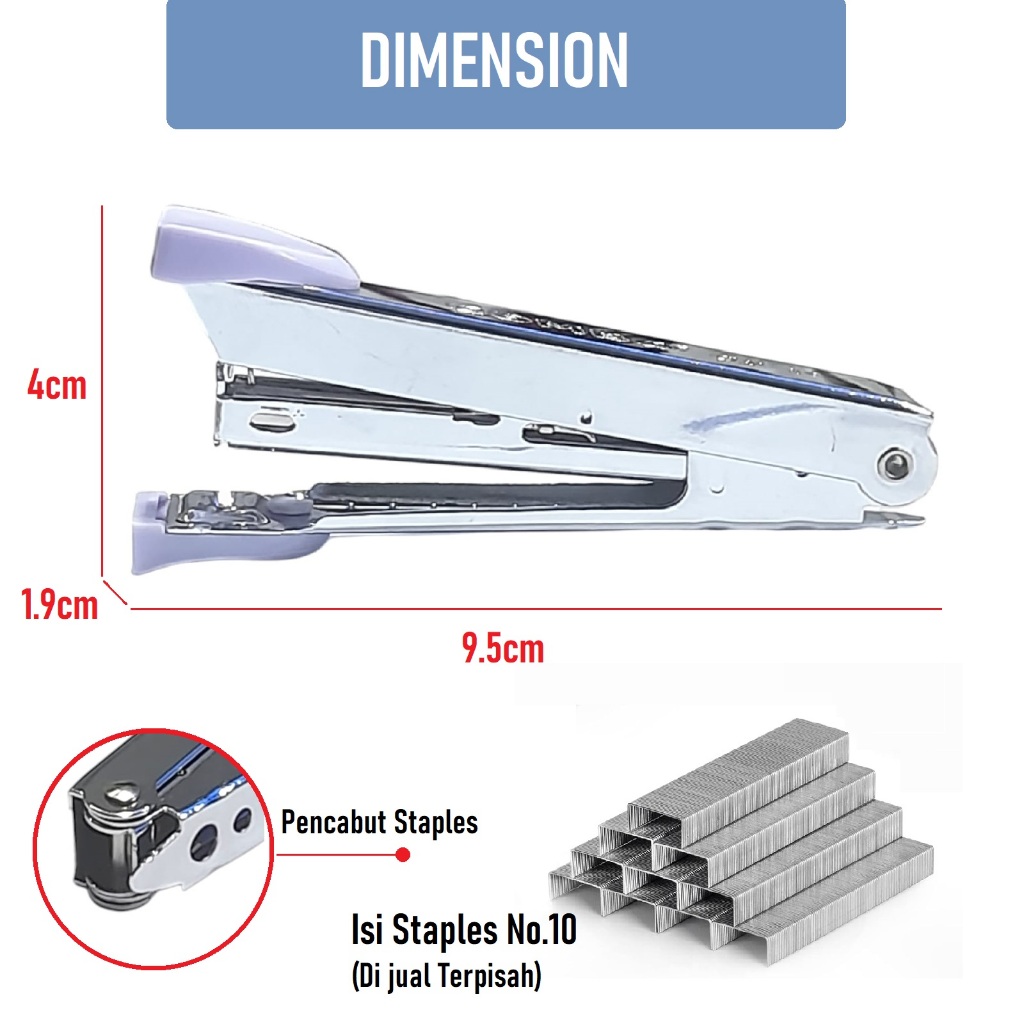 Jual Stapler HD-10 / Hekter Besi No.10 / Alat Staples No.10 / Steples ...