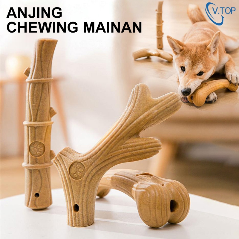 Jual V.TOP Mainan Gigitan Anjing / Wooden Antler Molar Stick / Anjing ...