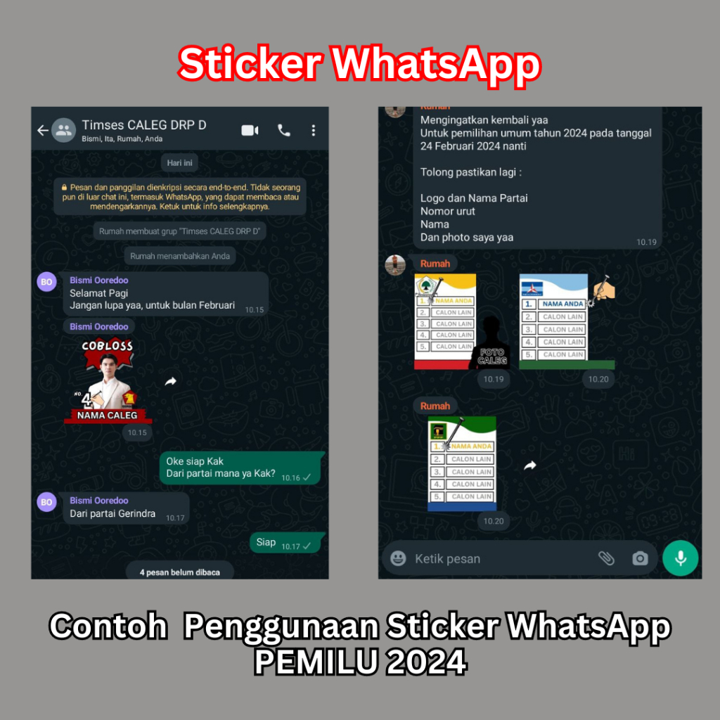 Jual Sticker WA / WhatsApp untuk CALEG PEMILU - Election WhatsApp ...