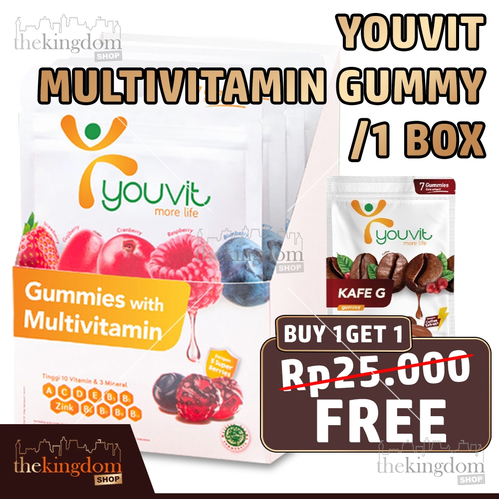 Jual Youvit Multivitamin Gummy 7 Days Adult Box Isi 6 Sachet Vitamin Dewasa Superberries Imun ...
