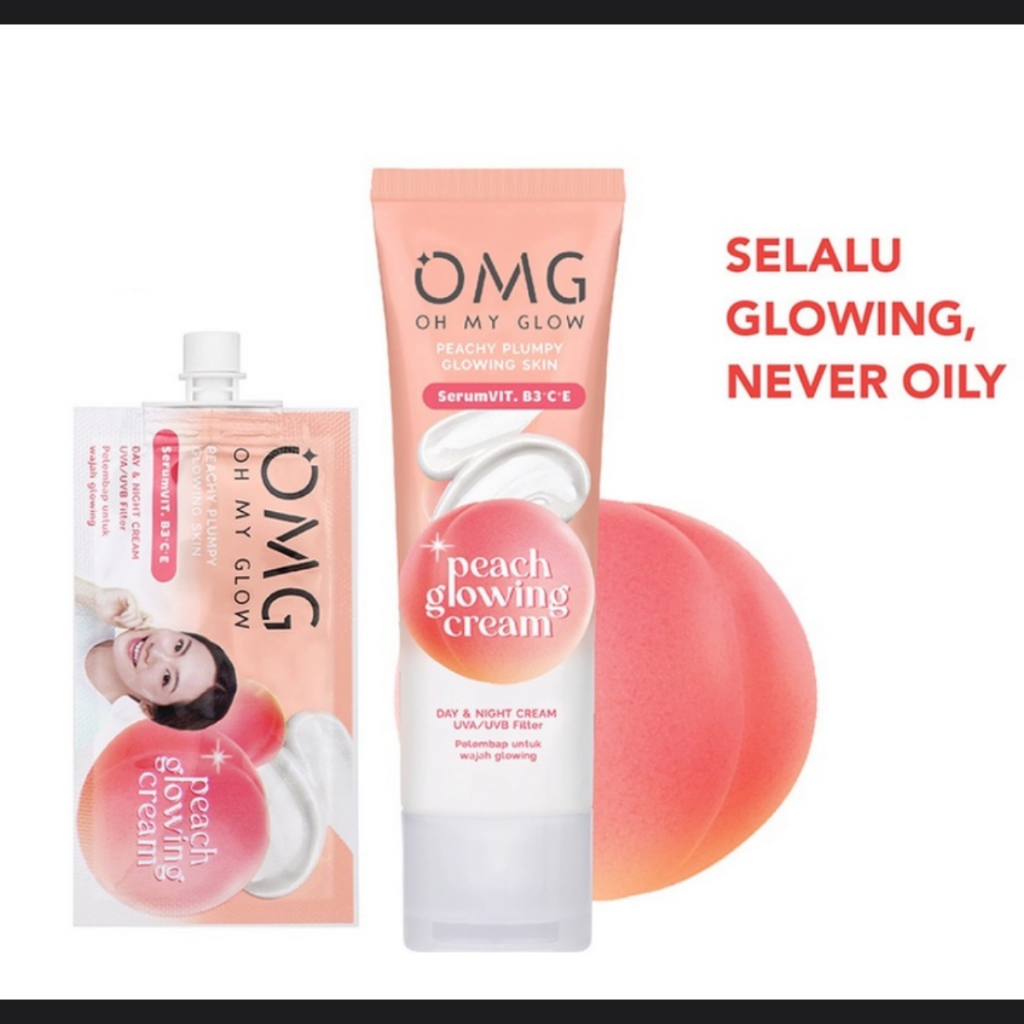 Jual OMG Oh My Glow Peach Glowing Cream With Double Sunscreen 7.5g ...