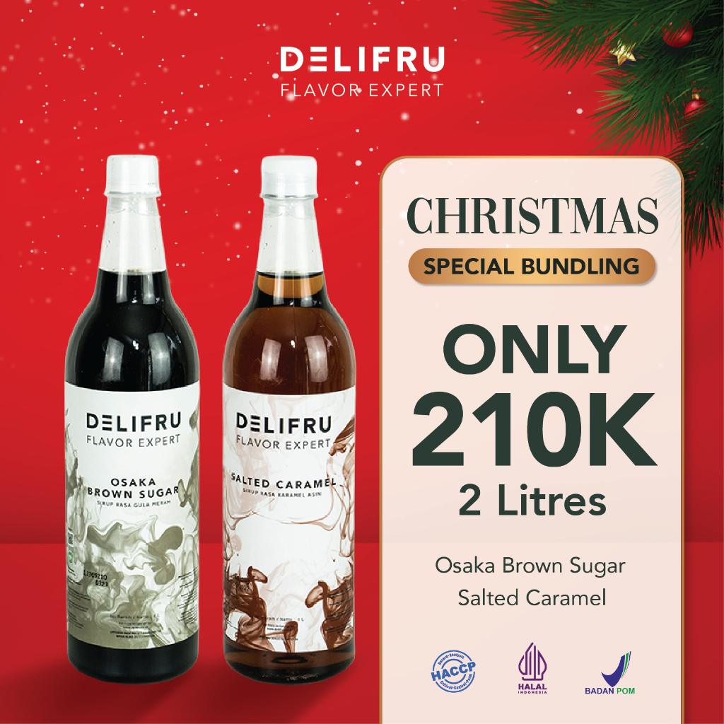 Jual Paket Bundling Syrup Delifru 2L Sirup Salted Caramel 1L + Osaka ...
