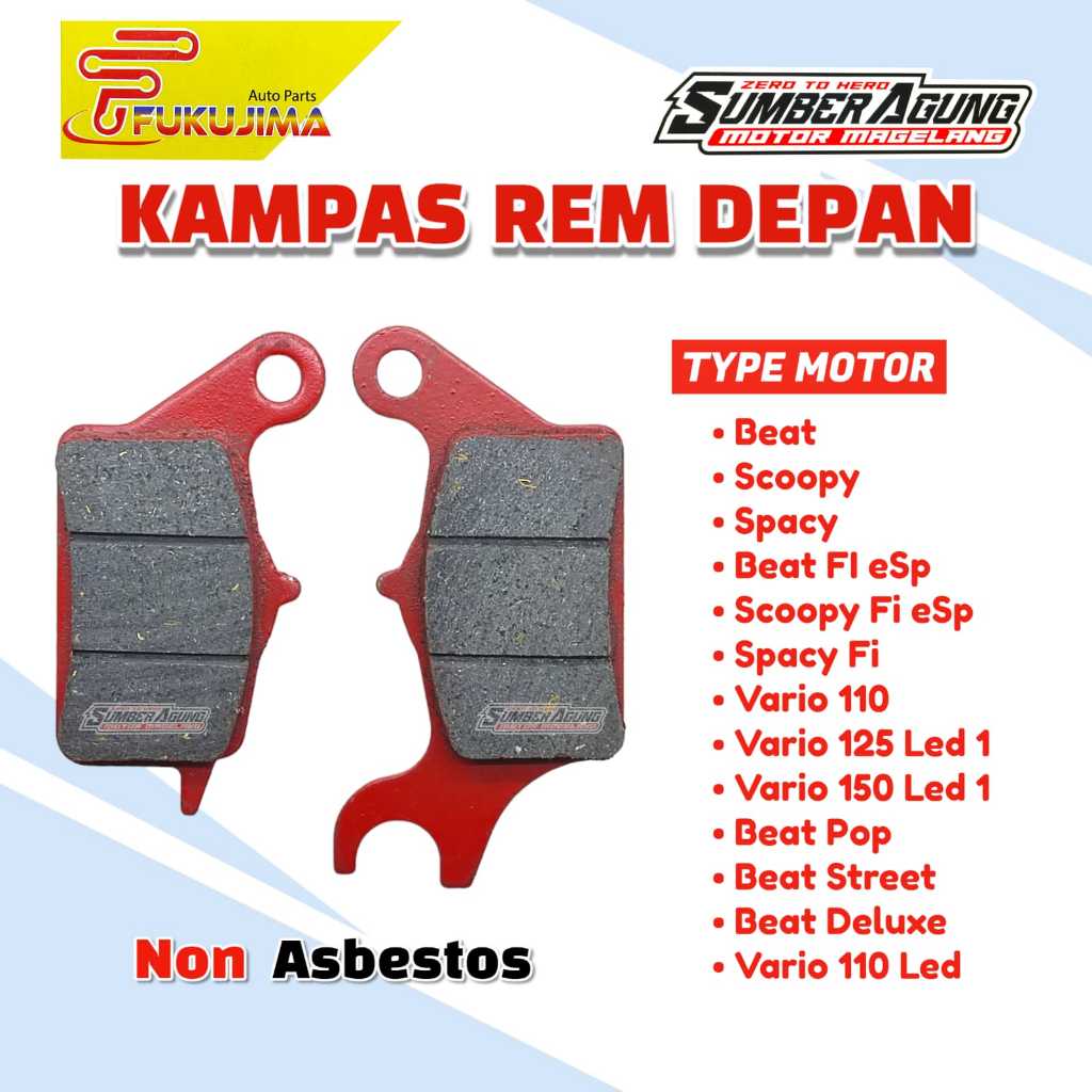 Jual DISPAD KAMPAS REM DEPAN BEAT SCOOPY SPACY BEAT DELUXE STREET VARIO ...
