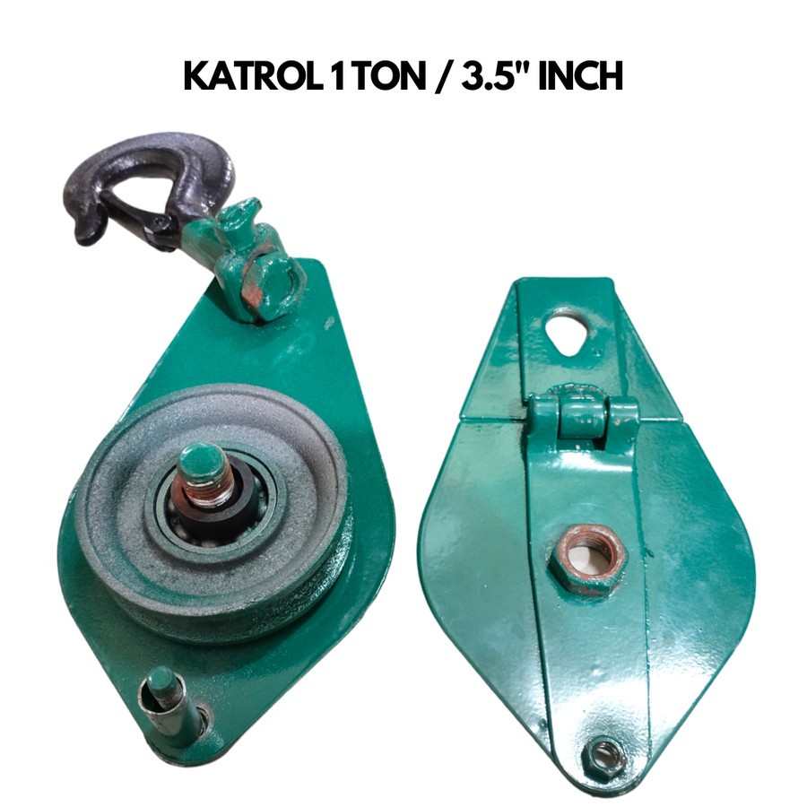 Jual KATROL TIMBA SUMUR 1 TON/Pulley Block Katrol Kapal Kerekan Timba Sumur 1 Ton 1T 1000kg 1000 ...