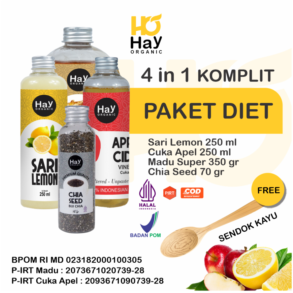 Jual Hay Organic - Paket Diet Detoks Detox Alami Sari Lemon Chia Seeds ...