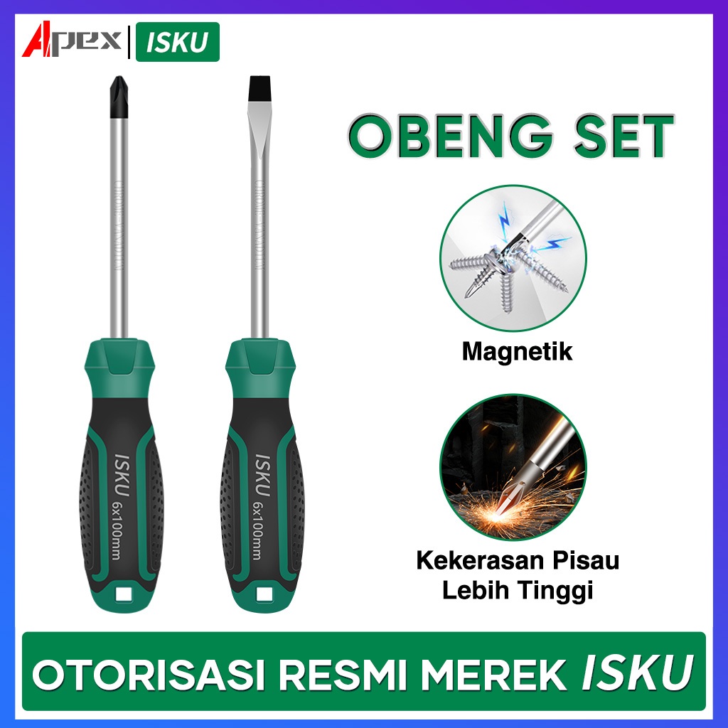 Jual ISKU obeng set komplit serbaguna/obeng hp full set 2pcs tip ...