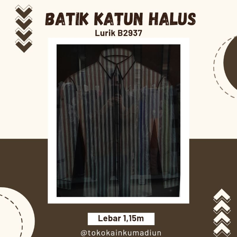 Jual Batik Katun Halus motif lurik B2937 lebar 1,15m | Shopee Indonesia