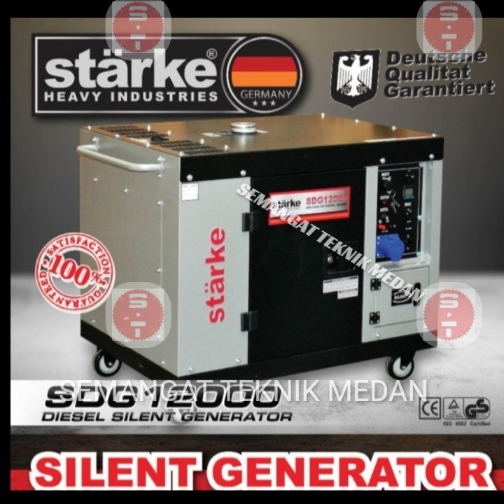 Jual SDG12000 GENSET GENERATOR LISTRIK DIESEL SILENT SOLAR 9000 WATT ...