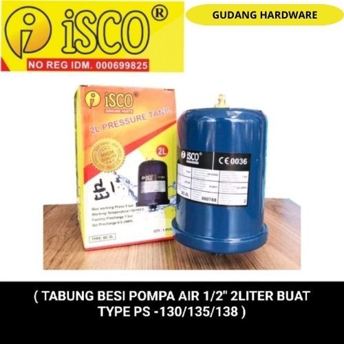 Jual Isco tabung besi pompa air 1/2" (2liter) plat besi tebal | Shopee ...