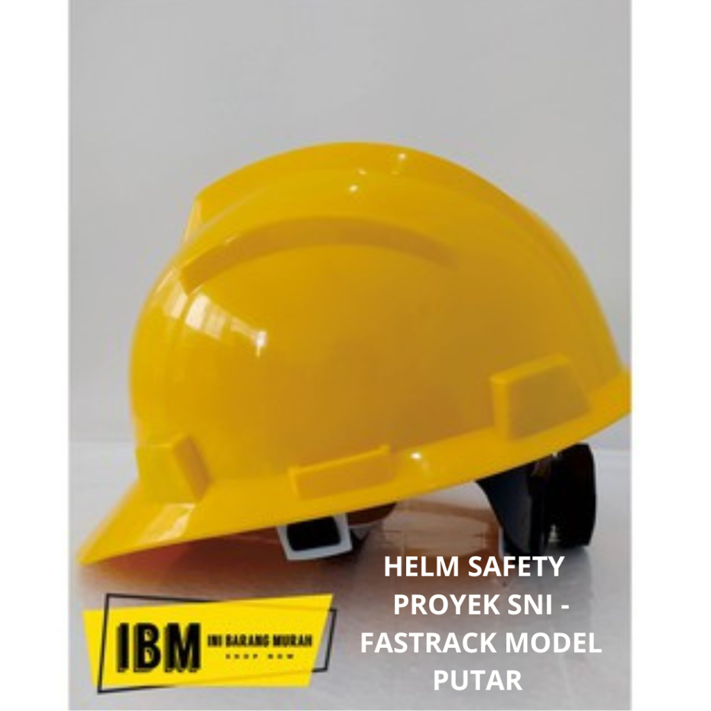 Jual HELM PROYEK KUNING DALAMAN PUTAR/YELLOW SAFETY HELMET FAST TRACK ...