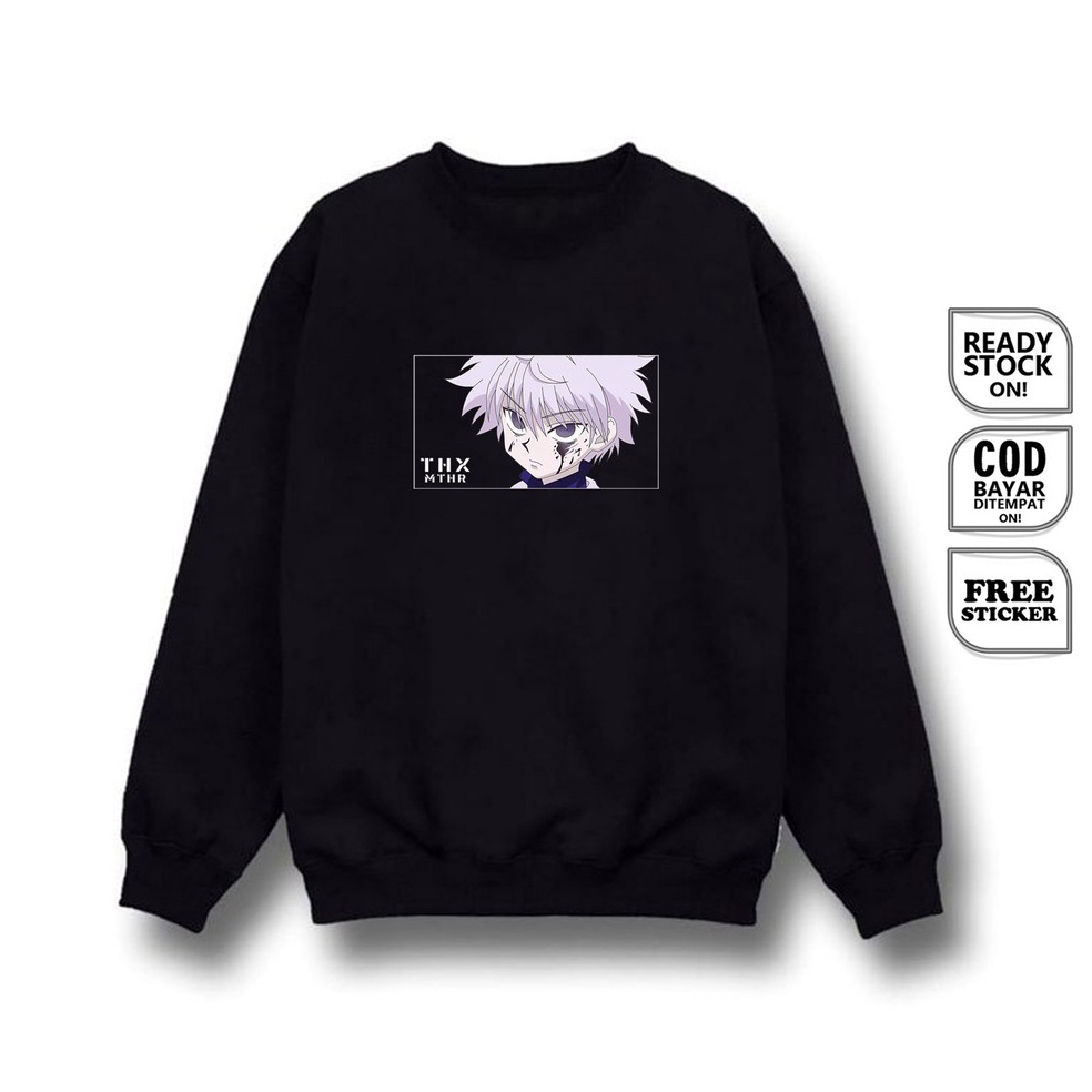 Jual SWEATER CREWNECK KILLUA ZOLDYCK HUNTER X HUNTER HISOKA KURAPIKA ...