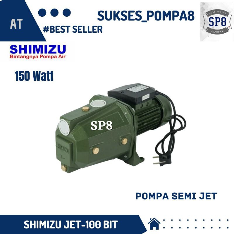 Jual Pompa Air Shimizu JET-100 BIT Non Otomatis / Pompa Air Semi Jet | Shopee Indonesia