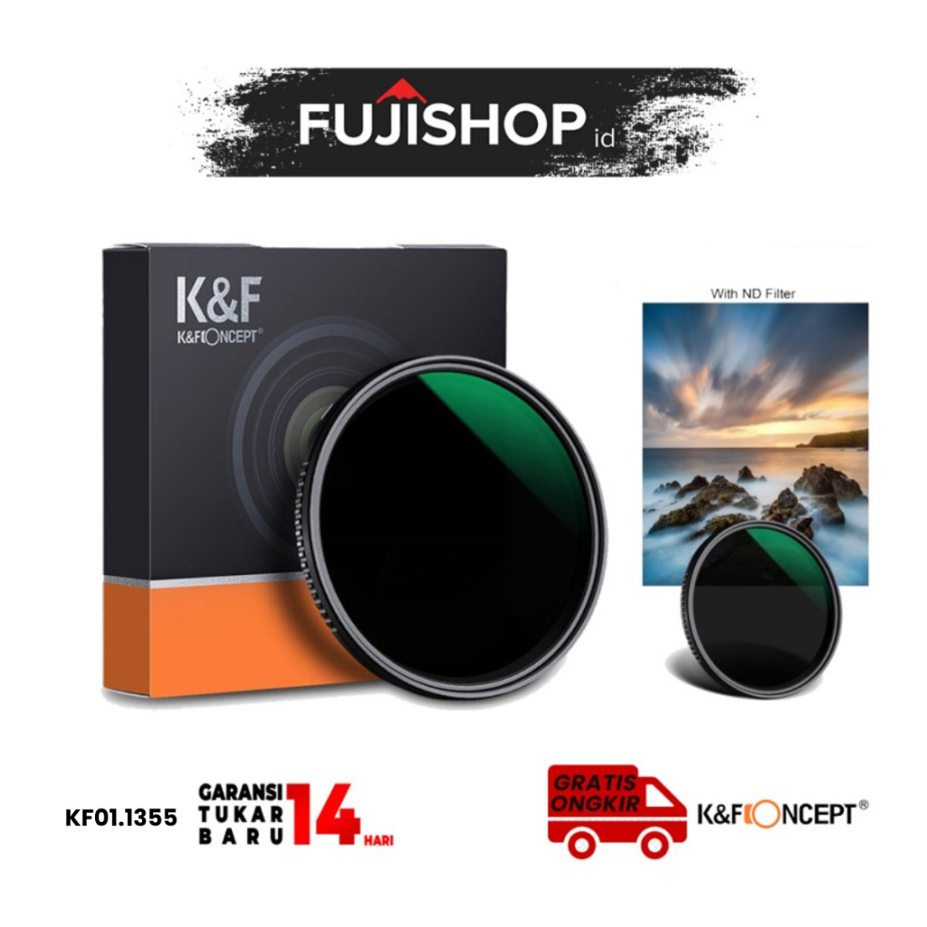 Jual KNF K&F Variable Fader 55mm ND8-ND2000 MC Variable ND Filter ...