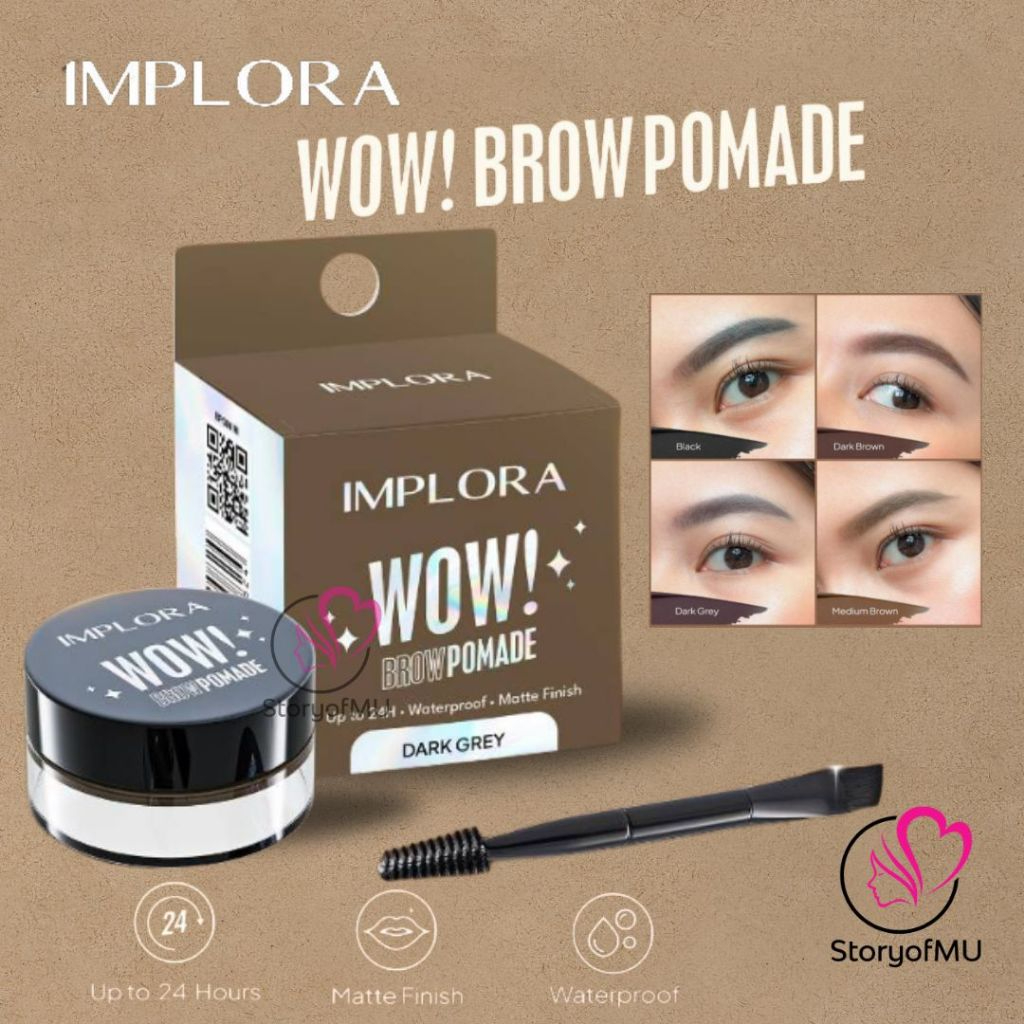 Jual IMPLORA Wow Brow Pomade 2.5gr - Eyebrow Gel Tahan Air Waterproof & Matte Finish | Shopee ...