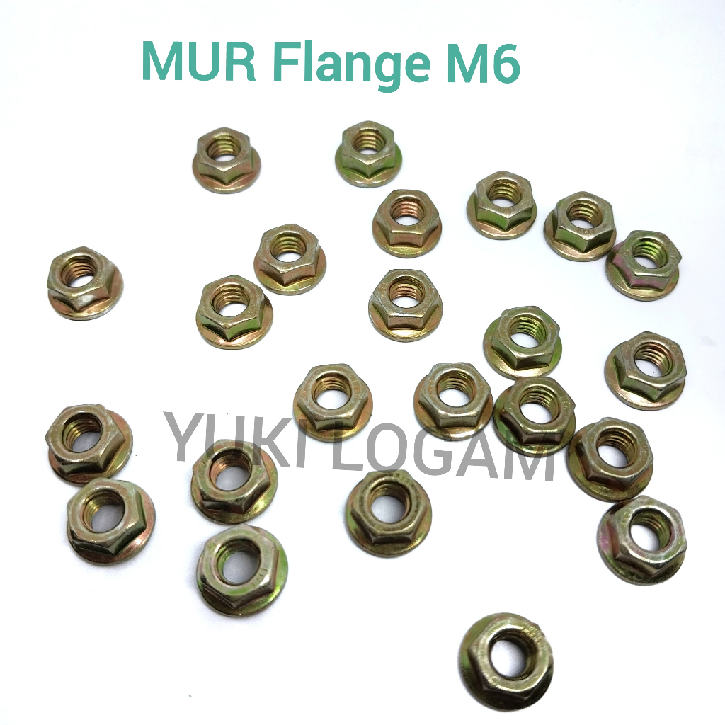Jual Mur Flange M6 khusus untuk baut flange M6 | Shopee Indonesia
