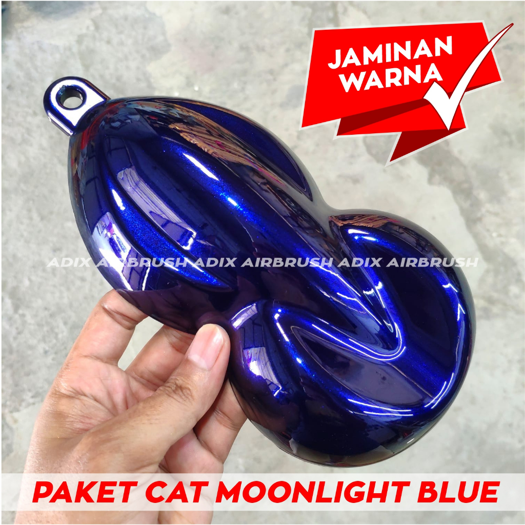 Jual Paket cat pu moonlight blue / dark blue / biru tapi hitam 200ml ...