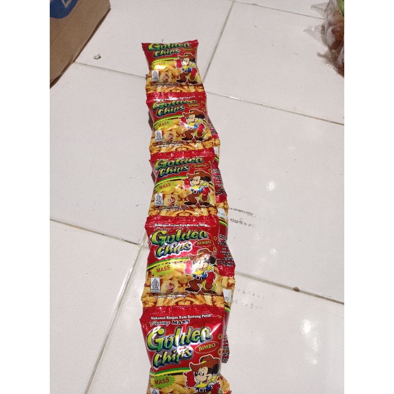 Jual Snack Golden Cip gurih 1 renceng isi 10 pcs | Shopee Indonesia