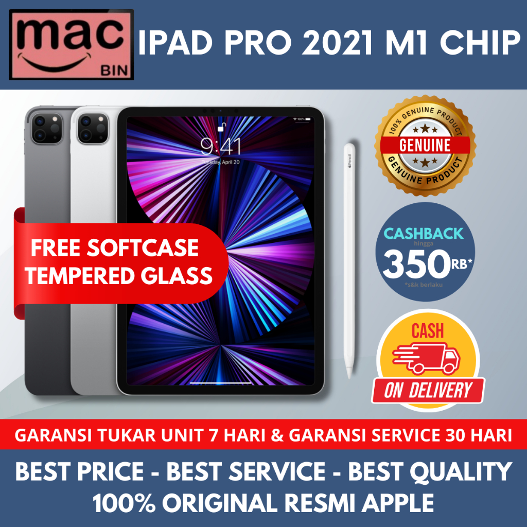 Jual iPad Pro M1 Chip 2021 | 2020 | 2018 Wifi Only Wifi Celluler ...
