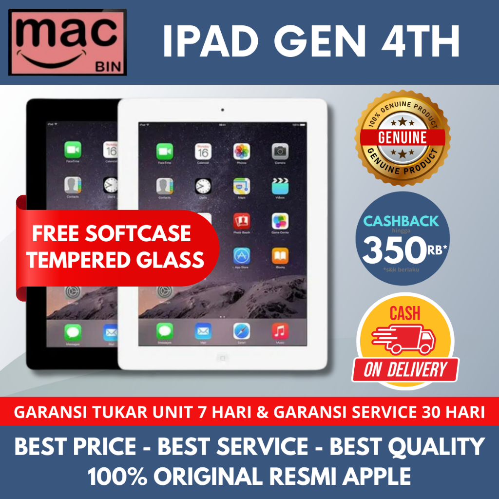 Jual New iPad Gen 4 / 3 9.7" inch Wifi Cellular 128GB 32GB Original Second | Shopee Indonesia