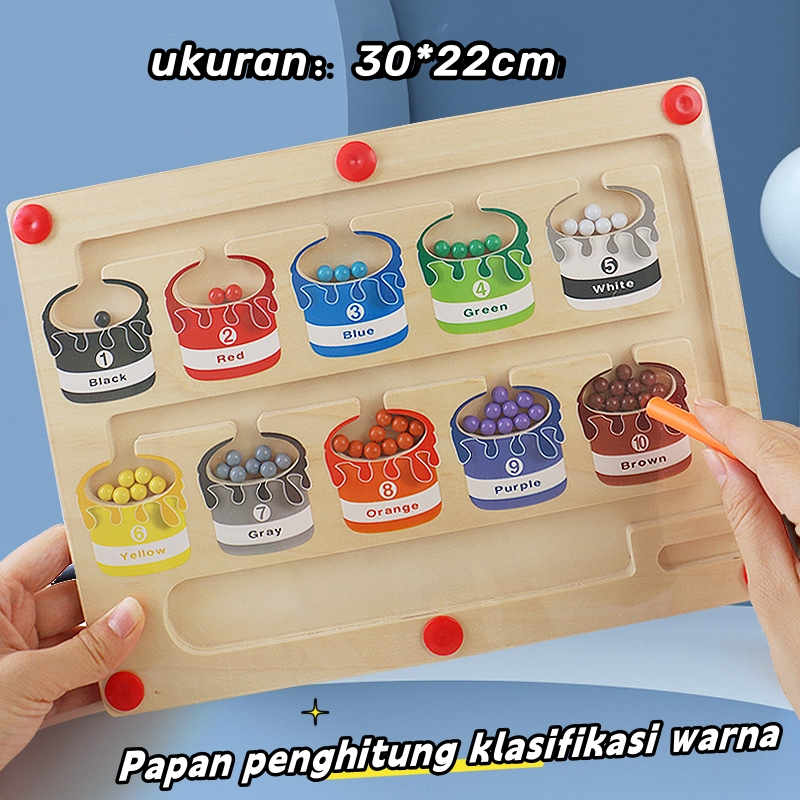 Jual Mainan Edukasi Papan Magnetik Berhitung Magnetic mazes game Mainan ...