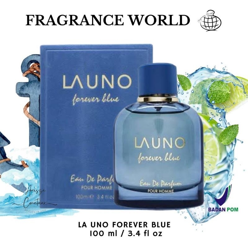 Jual Fragrance World LA UNO forever Blue 100ml Pour Homme | Shopee ...