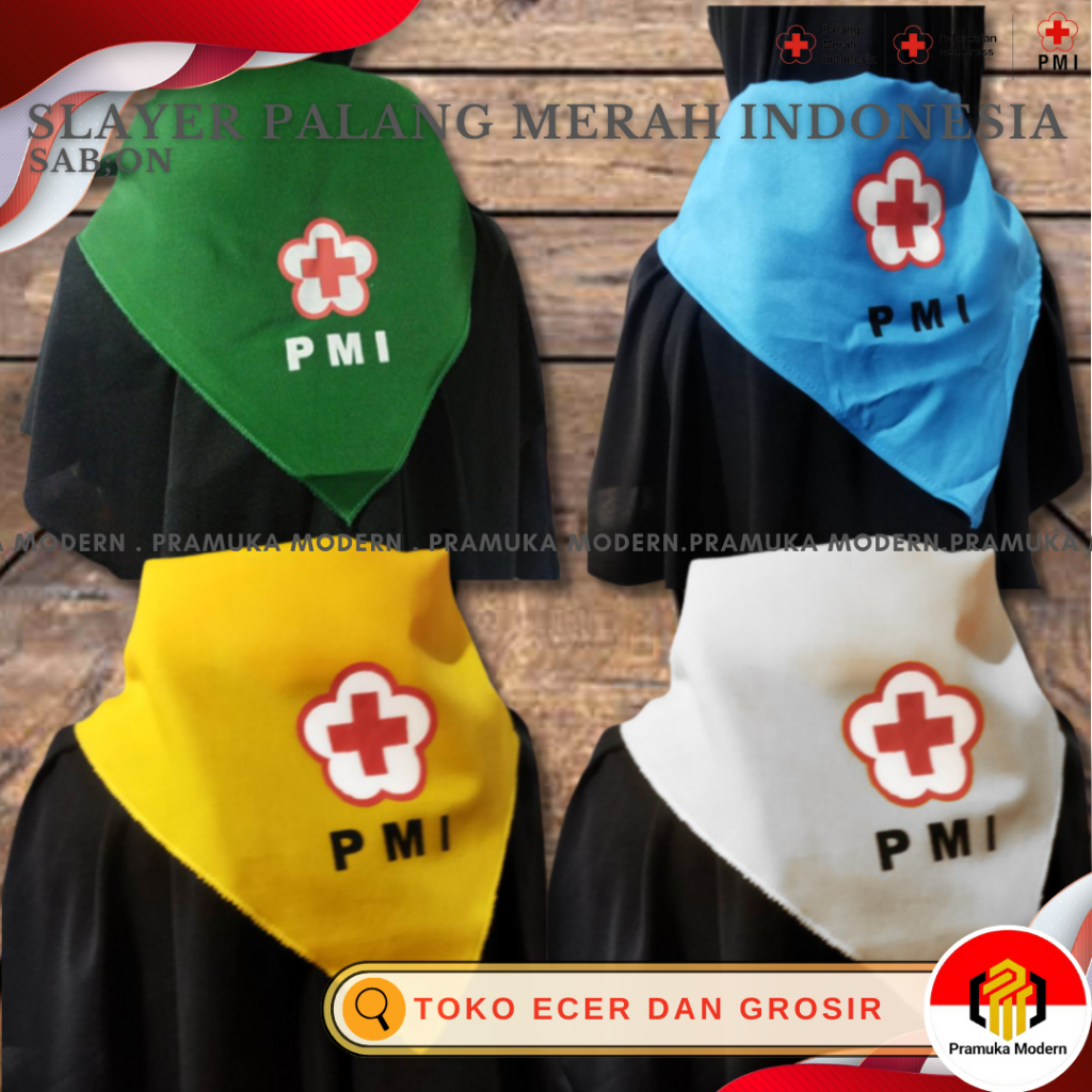 Jual Syal PMI Sablon 20 bji slayer palang merah indonesia 1 kodi ...