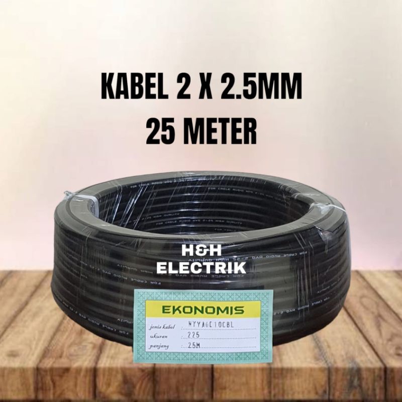 Jual Kabel Listrik Serabut EKONOMIS 2x2.5mm 25Meter Full | Shopee Indonesia