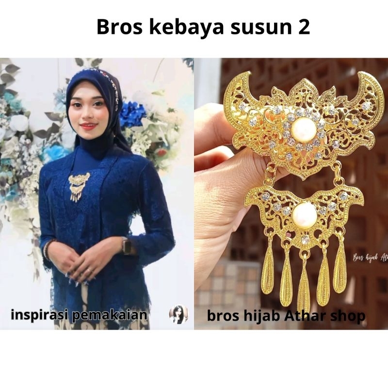 Jual Bros kebaya Kutubaru Emas Perak Susun 2 Bros Baju Adat Acara Bross ...
