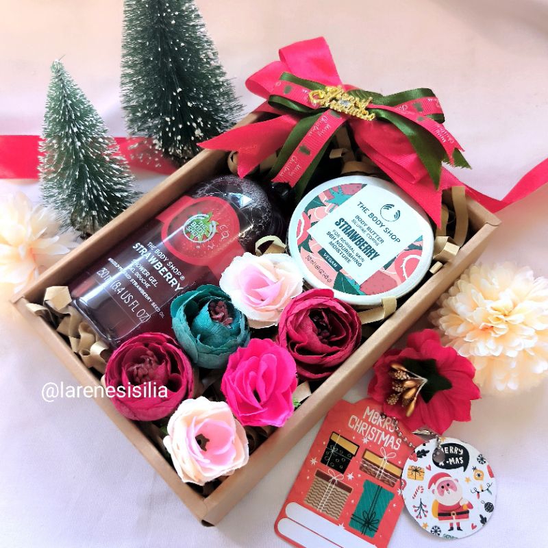 Jual The Body Shop - Hampers Seserahan GIFT SET British Rose Moringa ...