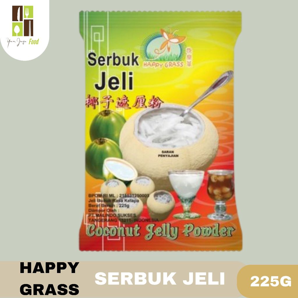 Jual Happy Grass Serbuk Jeli / Coconut Jelly Powder / Rasa Kelapa 225g | Shopee Indonesia