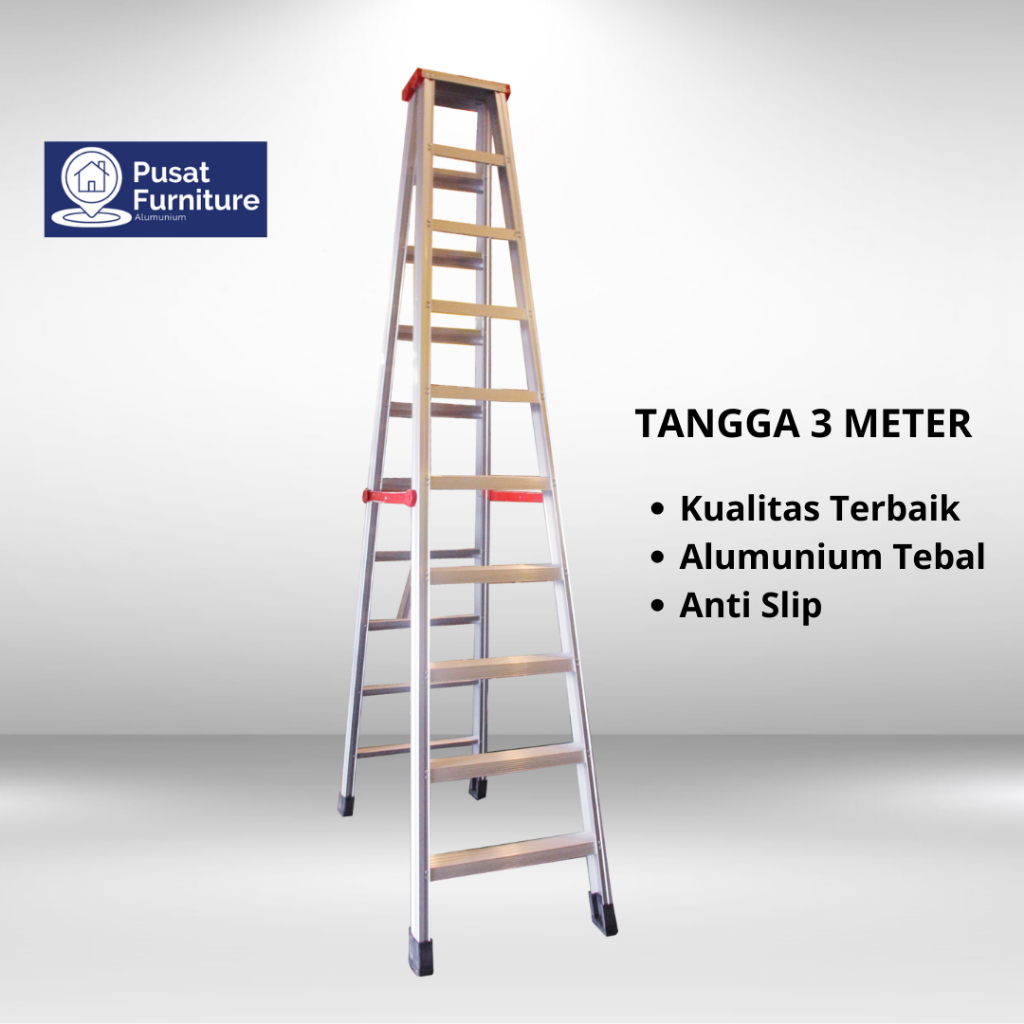 Jual TANGGA LIPAT ALUMUNIUM MURAH / TANGGA ALUMUNIUM LIPAT / TANGGA 3 ...