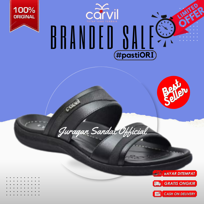 Jual Carvil Alfredo 02M Sandal Pria Terbaik Carvil Original 100% ...
